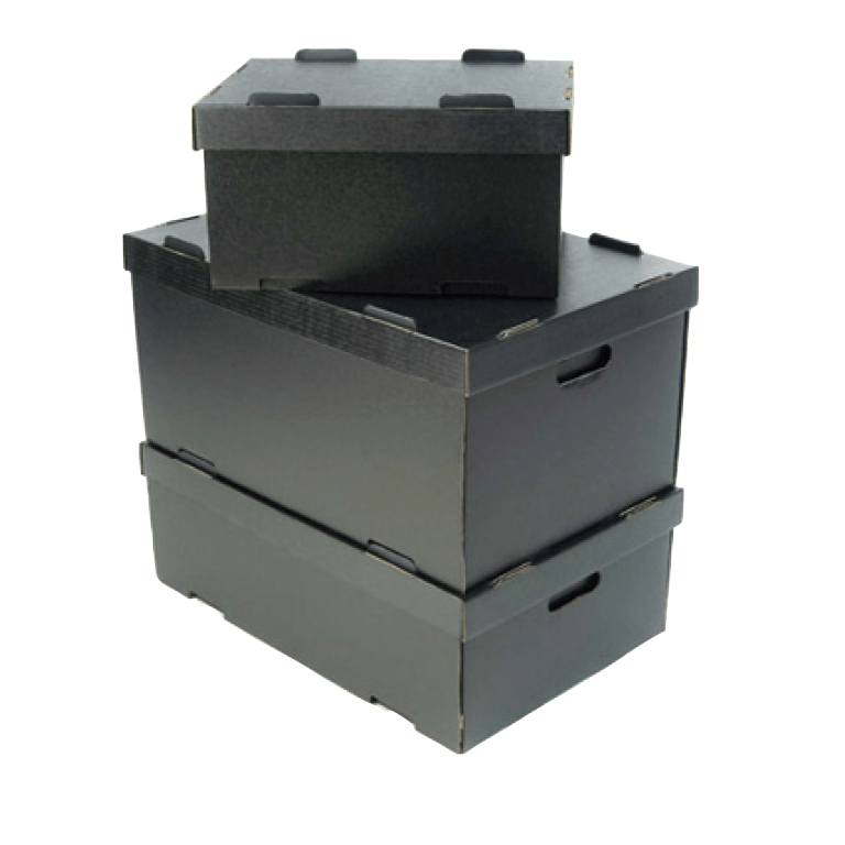 Conductive Stacking Totes Stackable ESD Containers | Elcom Ltd